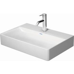 Duravit DuraSquare Waschtisch 2356600070 60 x 40 cm, ohne &Uuml;berlauf, mit Hahnlochbank, ohne Hahnloch, wei&szlig;