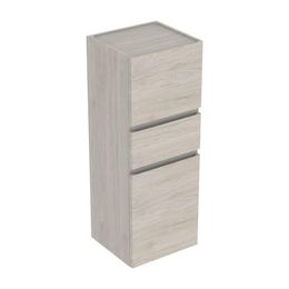 Geberit Renova Plan Hochschrank 501922001 39x105x36cm, 2 T&uuml;ren, 1 Schublade, nussbaum hell, Folie strukturiert