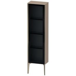 Duravit XViu Halbhochschrank XV1365LB175 40x24x133cm, Glast&uuml;r, champagner matt, T&uuml;r links, leinen
