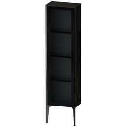 Duravit XViu Halbhochschrank XV1365LB216 40x24x133cm, Glast&uuml;r, schwarz matt, T&uuml;r links, Eiche schwarz