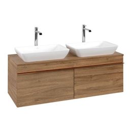 Villeroy & Boch Villeroy und Boch Venticello Waschtisch-Unterschrank A94905RH 125,7x43,6x50,2cm, Griff Copper, Kansas Oak