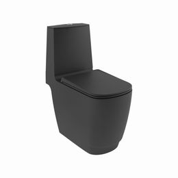 Kludi RESA S Spiralfl ush-Stand-WC 27WCB0239 68 cm, S-f&ouml;rmiger Abfluss Mattschwarz