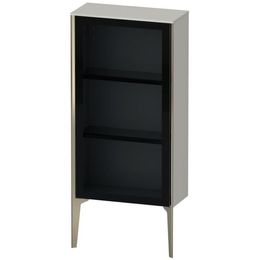 Duravit XViu Halbhochschrank XV1361LB107 50x24x89cm, Glast&uuml;r, champagner matt, T&uuml;r links, betongrau matt