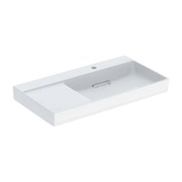 Geberit One Waschtisch 505043001 90x48,4cm, ohne &Uuml;berlauf, wei&szlig; KeraTect/Blende wei&szlig;, Hahnloch rechts
