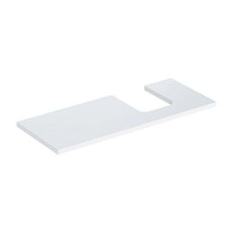 Geberit One Waschtisch-Platte 505315001 120 x 3 x 47 cm, wei&szlig;/lackiert hochgl&auml;nzend, Ausschnitt rechts