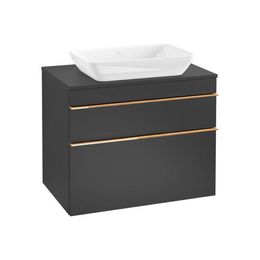Villeroy & Boch Villeroy und Boch Venticello Waschtisch-Unterschrank A94005PD 75,7 x 60,6 x 50,2 cm, Griff Copper, Black Matt Lacquer
