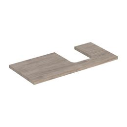 Geberit One Waschtisch-Platte 505314006 105 x 3 x 47 cm, Nussbaum hickory/Melamin Holzstruktur, Ausschnitt rechts