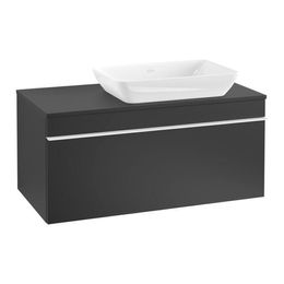 Villeroy & Boch Villeroy und Boch Venticello Waschtisch-Unterschrank A94802PD 95,7 x 43,6 x 50,2 cm, Waschtisch rechts, Griff White, Black Matt Lacquer