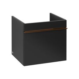 Villeroy & Boch Villeroy und Boch Venticello Waschtisch-Unterschrank A93105PD 46,6 x 42 x 42,6 cm, Griff Copper, Black Matt Lacquer