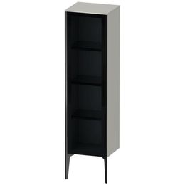 Duravit XViu Halbhochschrank XV1367LB207 40x36x133cm, Glastür, schwarz matt, Tür links, betongrau matt