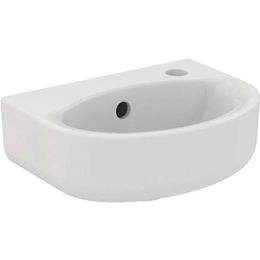 Ideal Standard Connect Arc Handwaschbecken E791301 mit Hahnloch und &Uuml;berlauf, 35 x 26 cm, wei&szlig;