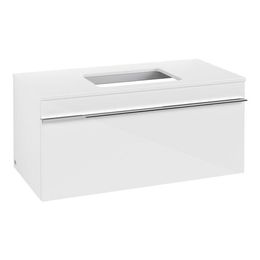 Villeroy & Boch Villeroy und Boch Venticello Waschtisch-Unterschrank A94601DH 95,7 x 43,6 x 50,2 cm, Waschtisch mittig, Griff Chrom, Glossy White