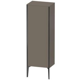 Duravit XViu Halbhochschrank XV1326LB290 50x36x133cm, schwarz matt, T&uuml;r links, flannel grey seidenmatt