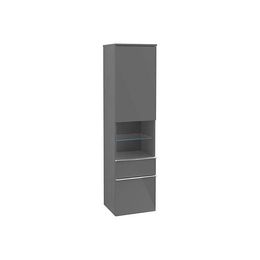 Villeroy & Boch Villeroy und Boch Venticello Hochschrank A95201FP 40,4 x 154,6 x 37,2 cm, links, Griff Chrom, Glossy Grey