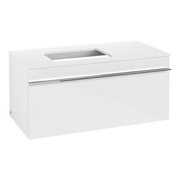 Villeroy & Boch Villeroy und Boch Venticello Waschtisch-Unterschrank A94701DH 95,7 x 43,6 x 50,2 cm, Waschtisch links, Griff Chrom, Glossy White