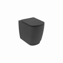 Kludi RESA S Spiralflush-Stand-WC 27WCB0339 55 cm, Universalf&ouml;rmiger Abfluss Mattschwarz
