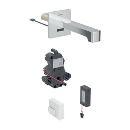 Geberit Brenta Infrarot-Waschtischarmatur 116273211 Wandmontage, Batteriebetrieb, UP-Funktionsbox, hochglanz-verchromt, ohne Mischer, 17cm