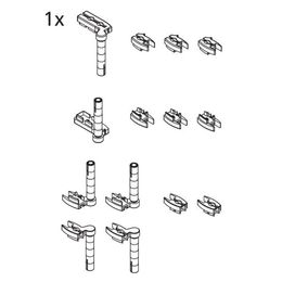 Kermi Gelenke 2533868 für V2 FW2/V2 TS1, silber matt., Ersatzteil-Set