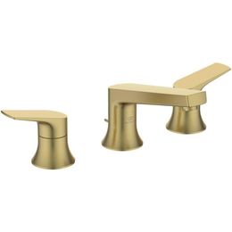 Ideal Standard La Dolce Vita Waschtisch-3-Loch-Armatur BD661A2 mit Metall-Ablaufgarnitur, brushed gold