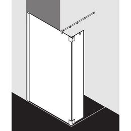 Kermi Pasa XP Seitenwand mit beweglichem Fl&uuml;gel PXT1L093201PK 93x200cm, silber mattglanz, ESG klar Clean, links, auf Duschplatz