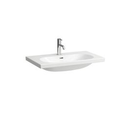 Laufen Lua Aufsatz-Waschtisch H8160870001041 80x46cm, wei&szlig;, mit &Uuml;berlauf, mit 1 Hahnloch