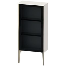 Duravit XViu Halbhochschrank XV1361LB185 50x24x89cm, Glast&uuml;r, champagner matt, T&uuml;r links, wei&szlig; hochglanz