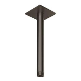 Herzbach Design iX PVD Deckenarm 21.964820.2.40 Black Steel, f&uuml;r Regenbrause, 200mm, mit Rosette 70x70mm