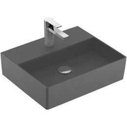 Villeroy & Boch Villeroy & Boch Memento 2.0 Waschtisch 4A225LI4 50 x 42 cm, Graphite C-plus, mit Hahnloch, ohne &Uuml;berlauf