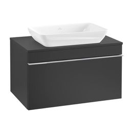 Villeroy & Boch Villeroy und Boch Venticello Waschtisch-Unterschrank A94501PD 75,7 x 43,6 x 50,2 cm, Griff Chrom, Black Matt Lacquer