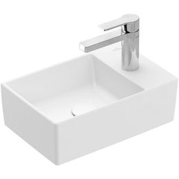 Villeroy & Boch Villeroy & Boch Memento 2.0 Handwaschbecken 43234GRW 40 x 26 cm, Stone White C-plus, mit Hahnloch, ohne &Uuml;berlauf
