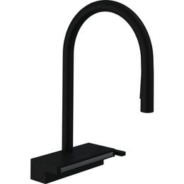 Hansgrohe Aquno Select M81 K&uuml;chenarmatur 73837670 mit Ausziehbrause, 3jet, mattschwarz