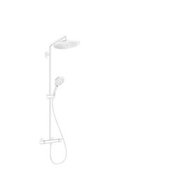 Hansgrohe Croma Select S Showerpipe 26890700 mit Thermostat und Handbrause, mattweiß