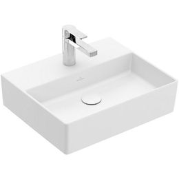 Villeroy & Boch Villeroy & Boch Memento 2.0 Waschtisch 4A225LRW 50 x 42 cm, Stone White C-plus, mit Hahnloch, ohne &Uuml;berlauf