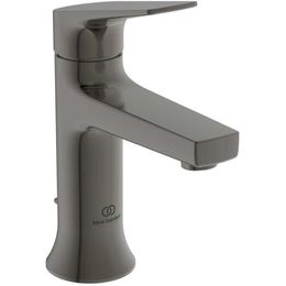 Ideal Standard La Dolce Vita Waschtischarmatur BD655A5 mit Metall-Ablaufgarnitur, Ausladung 100mm, magnetic grey
