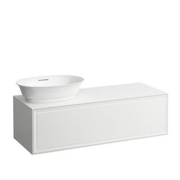 Laufen The new classic Schubladenelement/Sideboard H4060810856271 117,5x34,5x45,5cm, 1 Schublade, Waschtisch Ausschnitt links, Verkehrsgrau
