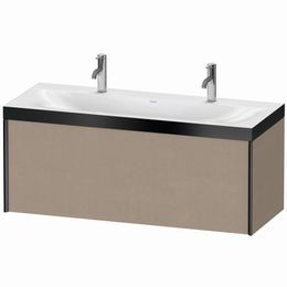 Duravit XViu Waschtisch-Unterschrank XV4613OB275P 120x48cm, 1 Auszug, schwarz matt, Rahmen P, leinen