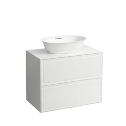 Laufen The new classic Schubladenelement/Sideboard H4060120856311 77,5x60x45,5cm, 2 Schubladen, f&uuml;r Waschtisch-Schale, Wei&szlig; gl&auml;nzend