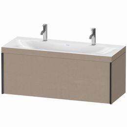 Duravit XViu Waschtisch-Unterschrank XV4613OB275C 120x48cm, 1 Auszug, schwarz matt, Rahmen C, leinen