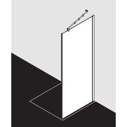 Kermi Filia XP Seitenwand 90 x 200 cm, silber hochglanz