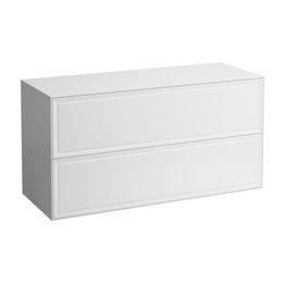 Laufen The new classic Schubladenelement/Sideboard H4060260851701 117,5x60x45,5cm, 2 Schubladen, Sideboard ohne Ausschnitt, Wei&szlig; matt