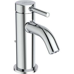 Ideal Standard Ceraline Nuovo H65 Waschtischarmatur BD756AA DN 15, BlueStart, Metall-Ablaufgarnitur, chrom