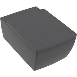 Villeroy & Boch Villeroy & Boch Memento 2.0 WC, Wand-Tiefsp&uuml;ler 4633R0I4 Graphite C-plus, 37,5x56cm, Direct Flush