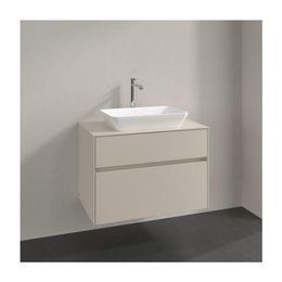 Villeroy & Boch Villeroy und Boch Collaro Waschtischunterschrank C10800VN 80x54,8x50cm, Waschtisch mittig, cashmere grey