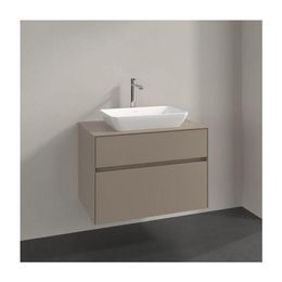 Villeroy & Boch Villeroy und Boch Collaro Waschtischunterschrank C10800VM 80x54,8x50cm, Waschtisch mittig, taupe