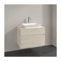 Villeroy & Boch Villeroy und Boch Collaro Waschtischunterschrank C108B0AA 80x54,8x50cm, Waschtisch mittig, LED-Beleuchtung 5,7 W, white oak