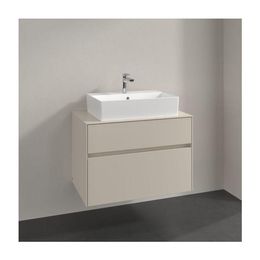 Villeroy & Boch Villeroy und Boch Collaro Waschtischunterschrank C12400VN 80x54,8x50cm, Waschtisch mittig, cashmere grey