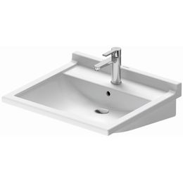 Duravit Starck 3 Vital Waschtisch 0309600000 60 x 54,5 cm, weiß, mit Hahnloch, Überlauf, Hahnlochbank, barrierefrei