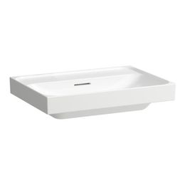 Laufen Meda Aufsatzwaschtisch H8161147571091 65x46cm, mit &Uuml;berlauf, ohne Hahnloch, wei&szlig; matt