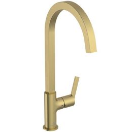 Ideal Standard Küchenarmatur BD411A2 brushed gold, mit hohem eckigen Rohrauslauf