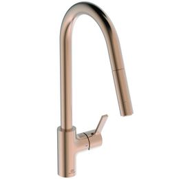 Ideal Standard Gusto K&uuml;chenarmatur BD416J4 sunset rose, mit hohem Rohrauslauf und herausziehbarer 2-Funktionshandbrause
